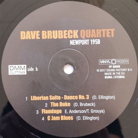 The Dave Brubeck Quartet Newport 1958 Dave Brubeck Quartet Lp Albums