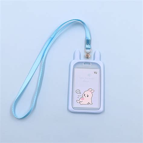 ที่ใส่การ์ด ซองใส่การ์ด ใส่บัตรพนักงาน ป้าย บัตรนักศึกษา ขอบซิลิโคนนิ่มสีพาสเทล พร้อมสายคล้องมี