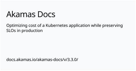 Optimizing Cost Of A Kubernetes Application While Preserving Slos In