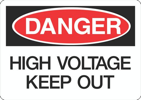 Danger Sign High Voltage Keep Out 5s Supplies Llc