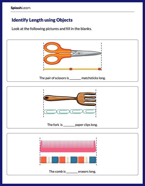 Estimate Length Using Objects Math Worksheets Splashlearn Worksheets Library