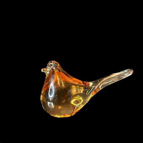 Art Glass Bird Made In Sweden Beak Chipped