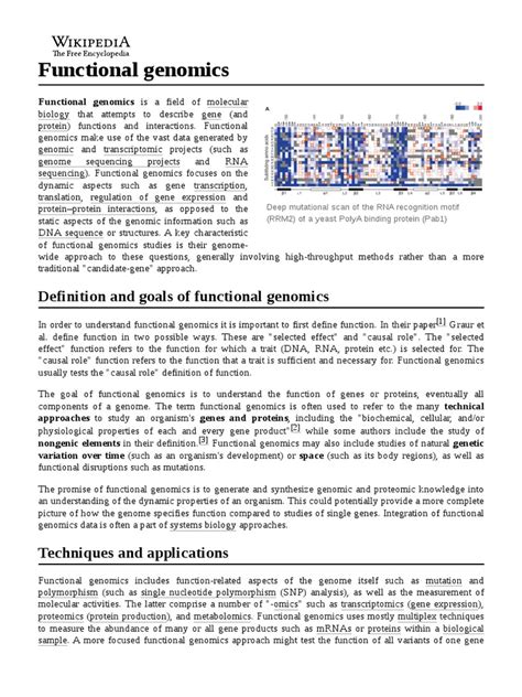 Functional Genomics Pdf Gene Dna Microarray