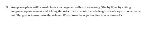 9 An Open Top Box Will Be Made From A StudyX