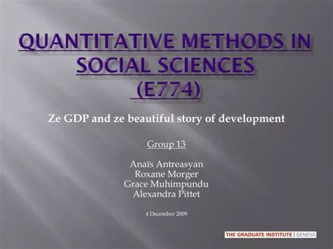 Ppt Quantitative Methods In Social Sciences E774 Powerpoint