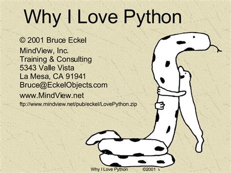 Why I Love Python Ppt Programming Languages Computing