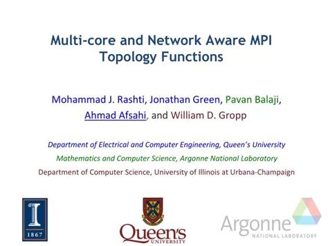 Ppt Multi Core And Network Aware Mpi Topology Functions Powerpoint