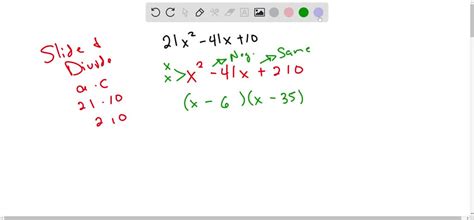 Factor Each Trinomial Completely See Examples 1 Through 5 21 X2 41