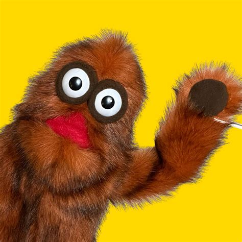 Mega Meep Monster Puppet Speciality Animal Fur Removable Rod Mini Live