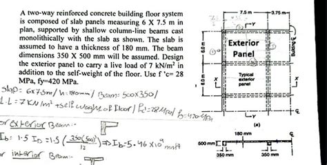 Solved A Two Way Reinforced Concrete Building Floor Syst