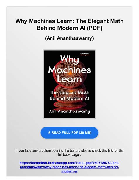 Pdf Free Why Machines Learn The Elegant Math Behind Modern Ai By Anil