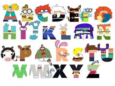 The Nicktoons Alphabet Drawing By Spongebobforever638 On Deviantart