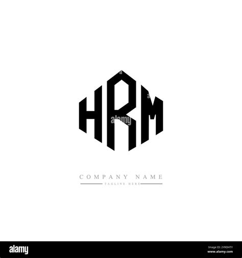 Hrm Letter Logo Design With Polygon Shape Hrm Polygon And Cube Shape