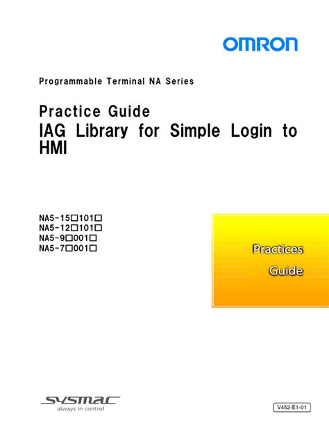 v452 na series programmable terminal iag library for simple login to