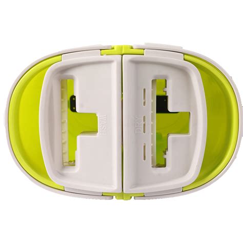 Cleanflo Flat Mop Bucket Set Cleaner Stainless Steel Wet Dry 2 Mop Hea