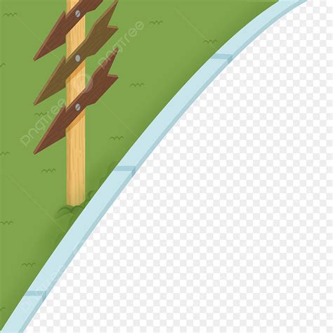 Road Road Sign Step Grassland Hand Painted Illustration Sign Png