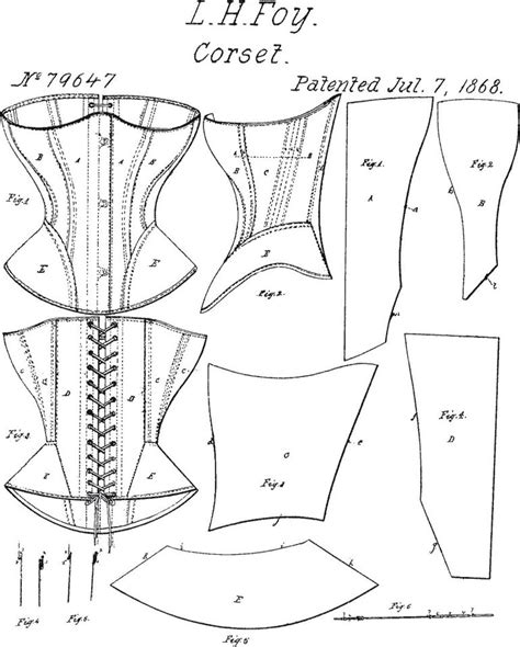 Corset trazó plano Corset sewing pattern Fashion sewing pattern