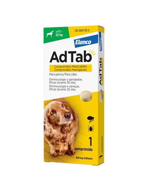 AdTab Comprimidos Masticables Antiparasitarios Para Perros 11 A 22