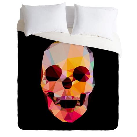 Three Of The Possessed Skull Sunrise Duvet Cover DENY Designs Home
