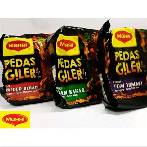 Maggi Pedas Giler Ayam Bakar Tom Yummz Seafood Berapi Mamee Chef Kari