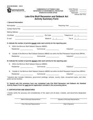Fillable Online Elibrary Dep State Pa Activity Summary Form Pdf DEP