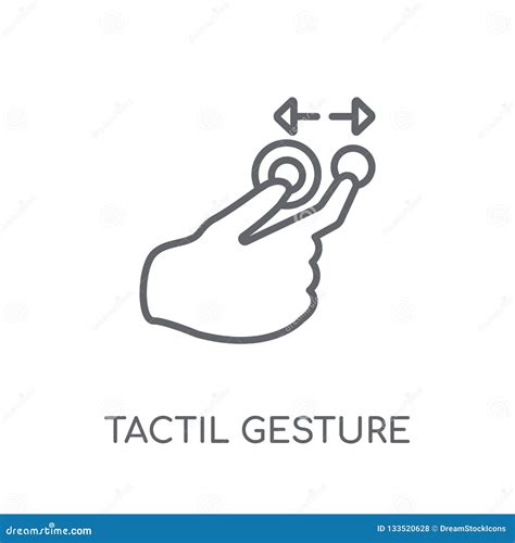 Tactil Gesture Linear Icon Modern Outline Tactil Gesture Logo C Stock