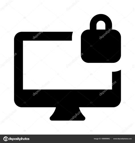 Preventing Unwanted Access Desktop Lock Feature Stock Vector By