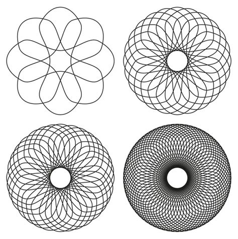 Spirograph Pattern Frame Stock Vector SvetlanaR 3076949