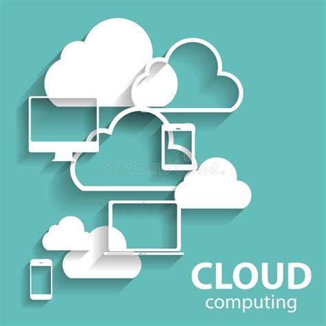 Modern Flat Thin Line Design Vector Illustration Concept Of Cloud