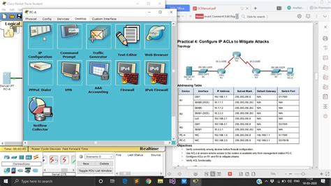 Prac41 Configure Ip Acls To Mitigate Attacks Ty Bscit Youtube