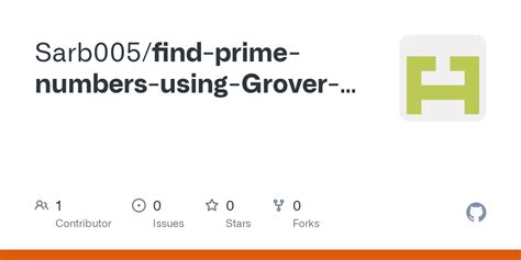 Github Sarb005find Prime Numbers Using Grover S Algorithm