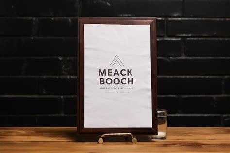 Premium Photo Mock Up Menu Frame In Bar Restaurant