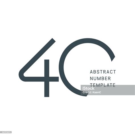 추상 번호 템플릿입니다 기념일 번호 템플릿 격리 기념일 아이콘 레이블 기념일 기호 벡터 스톡 일러스트 레이 션 40에 대한 스톡 벡터 아트 및 기타 이미지 Istock