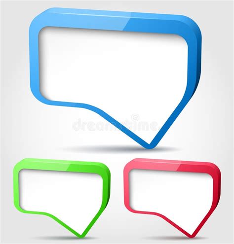 Colorful 3d Bubble Speech Stock Vector Illustration Of Glossy 25076896