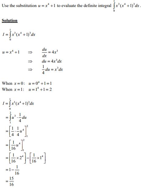 Integration By Substitution Advanced Higher Maths
