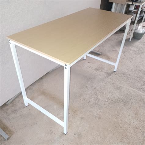 Jual Meja Kerja Meja Komputer Meja Belajar Knock Down Putih 120x60x75 Cm Kota Bekasi