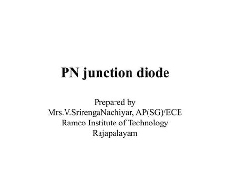 Diode Equivalent Circuits Ppt Physics Science