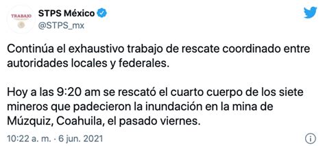 Rescataron El Cuerpo De Un Cuarto Minero En Coahuila Infobae