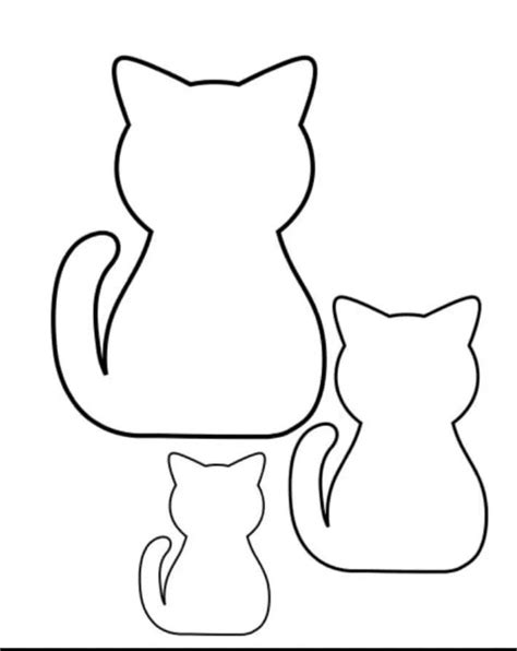 Кот шаблон распечатать