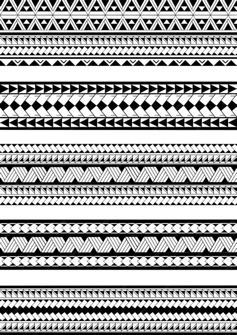 Premium Vector Polynesian Armband Tattoo Stencil Pattern Samoan Black