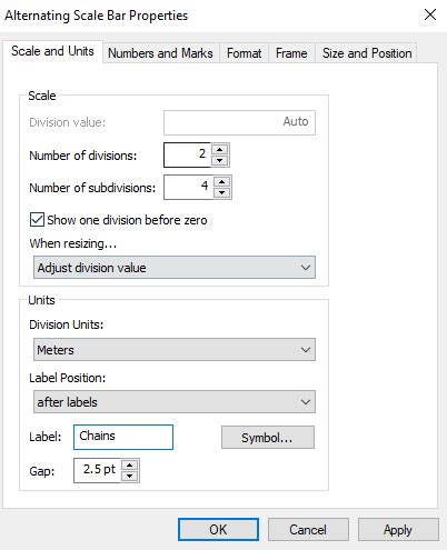 Arcgis Desktop Changing Linear Units On Scale Bar To A Unit Not