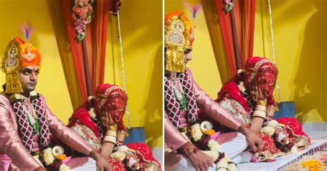 Viral Video Bride Falls Asleep During Wedding Rituals