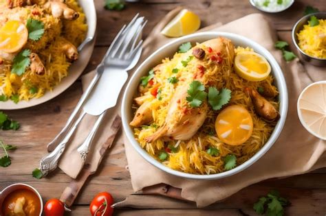 Premium Ai Image Chicken Biryani