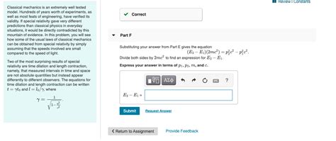 solved 1 review constants correct part f classical