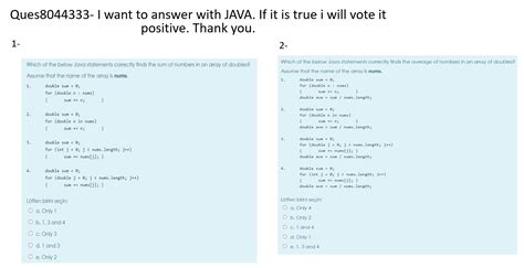 Solved Ques I Want To Answer With Java If It Is Chegg