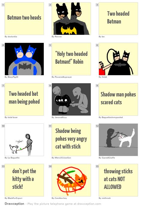Batman Two Heads Drawception