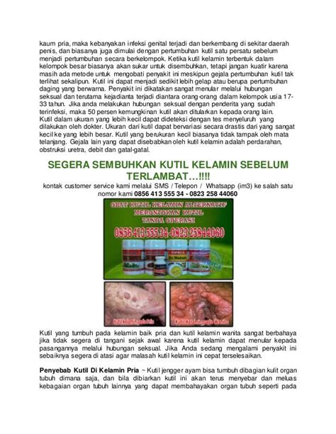 Penyebab Kutil Di Kelamin Pria
