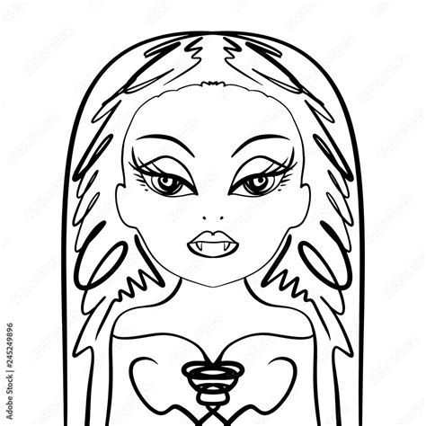 Girl Monster Art Coloring Cutout Paper Toy Fasion Beautiful Cartoon