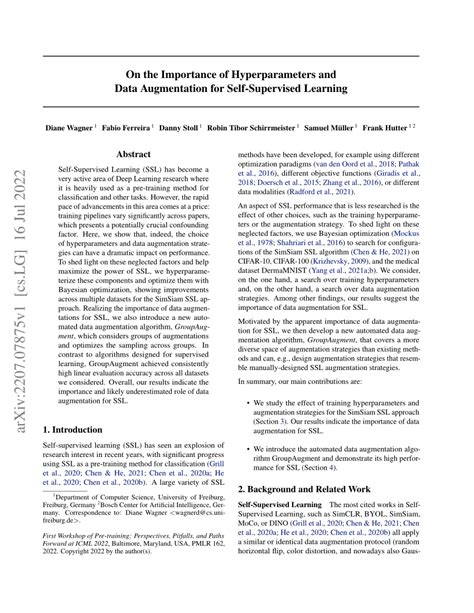 Pdf On The Importance Of Hyperparameters And Data Augmentation For