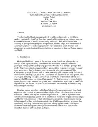 Geologic Data Models PDF Databases Computer Software And Applications